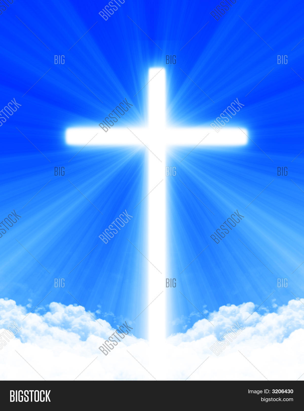 Bright Glowing Cross Image & Photo (Free Trial) | Bigstock