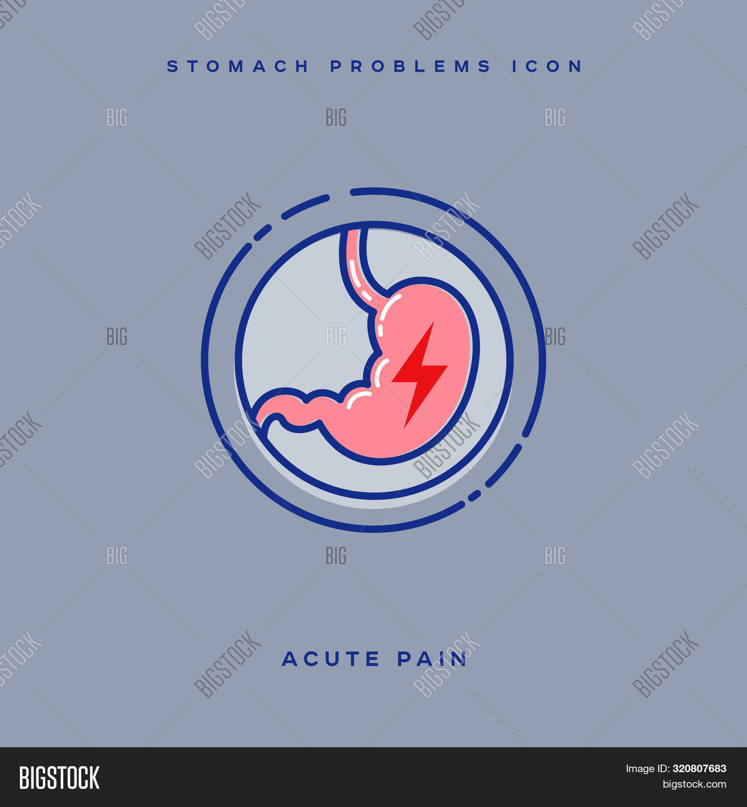 Stomach Problem Icon Vector & Photo (Free Trial) | Bigstock