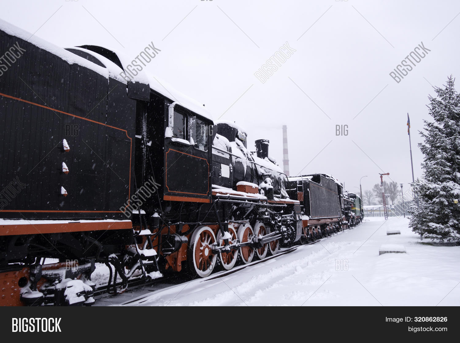 Steam Train Snow. Image & Photo (Free Trial) | Bigstock