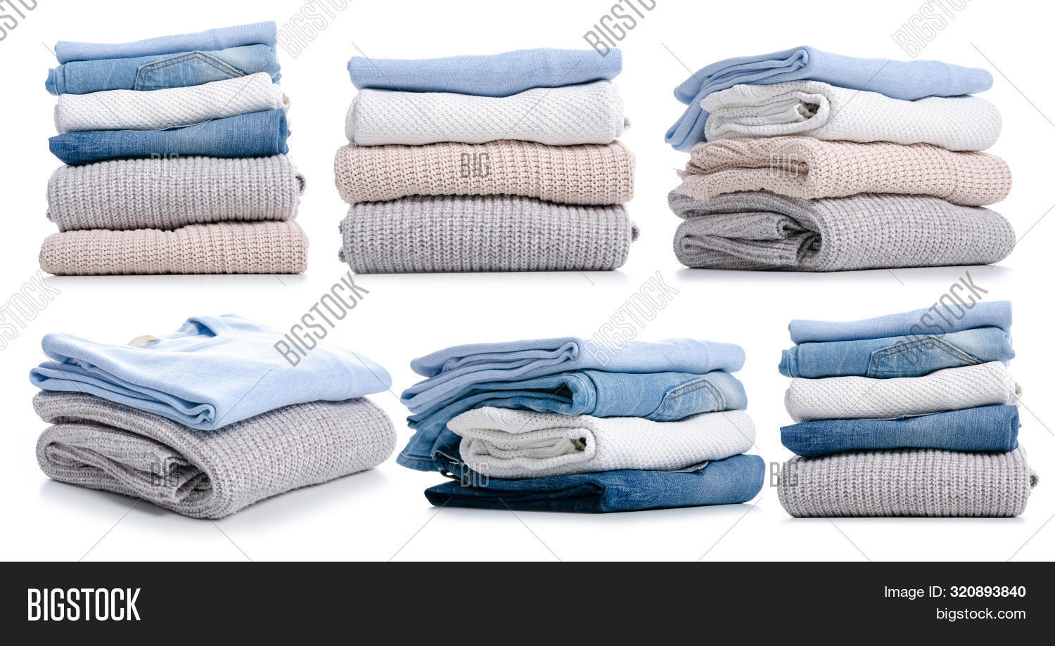 Set Stack Folded Image & Photo (Free Trial) | Bigstock