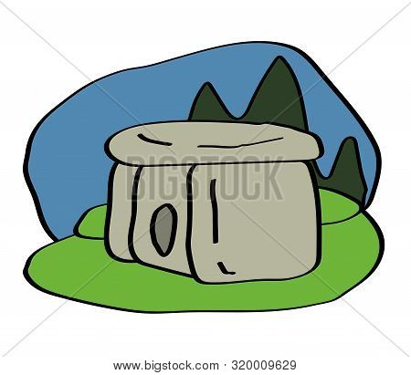 Dolmen On Background Vector & Photo (Free Trial) | Bigstock