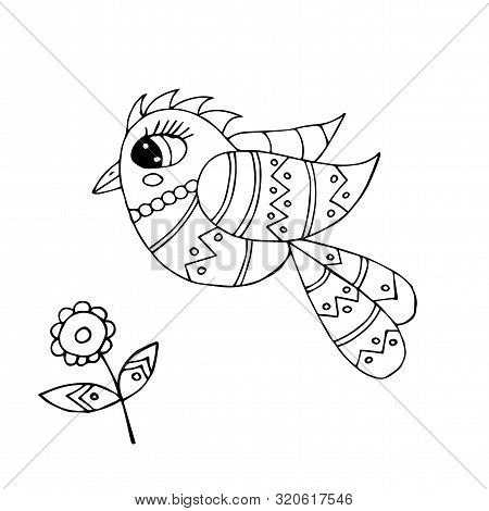 Cartoon Bird Coloring Vector & Photo (Free Trial) | Bigstock