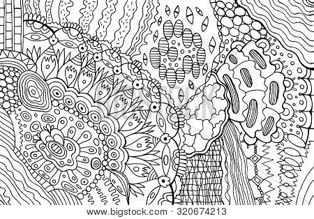 Zendoodle Line Art Vector & Photo (Free Trial) | Bigstock