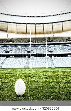 Rugby Ball On Pitch Image & Photo (Free Trial) | Bigstock