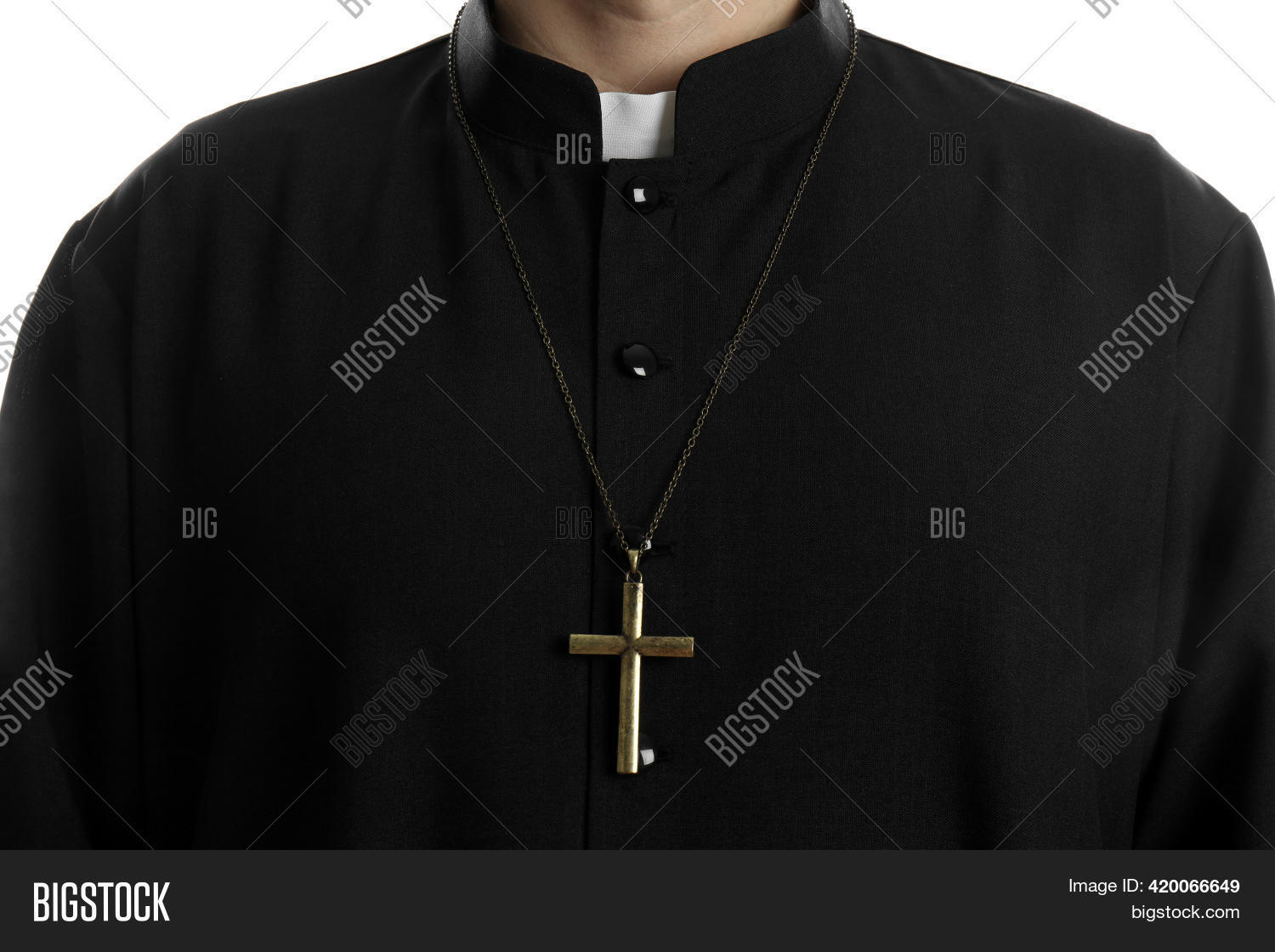 Priest Cross On White Image & Photo (Free Trial) | Bigstock