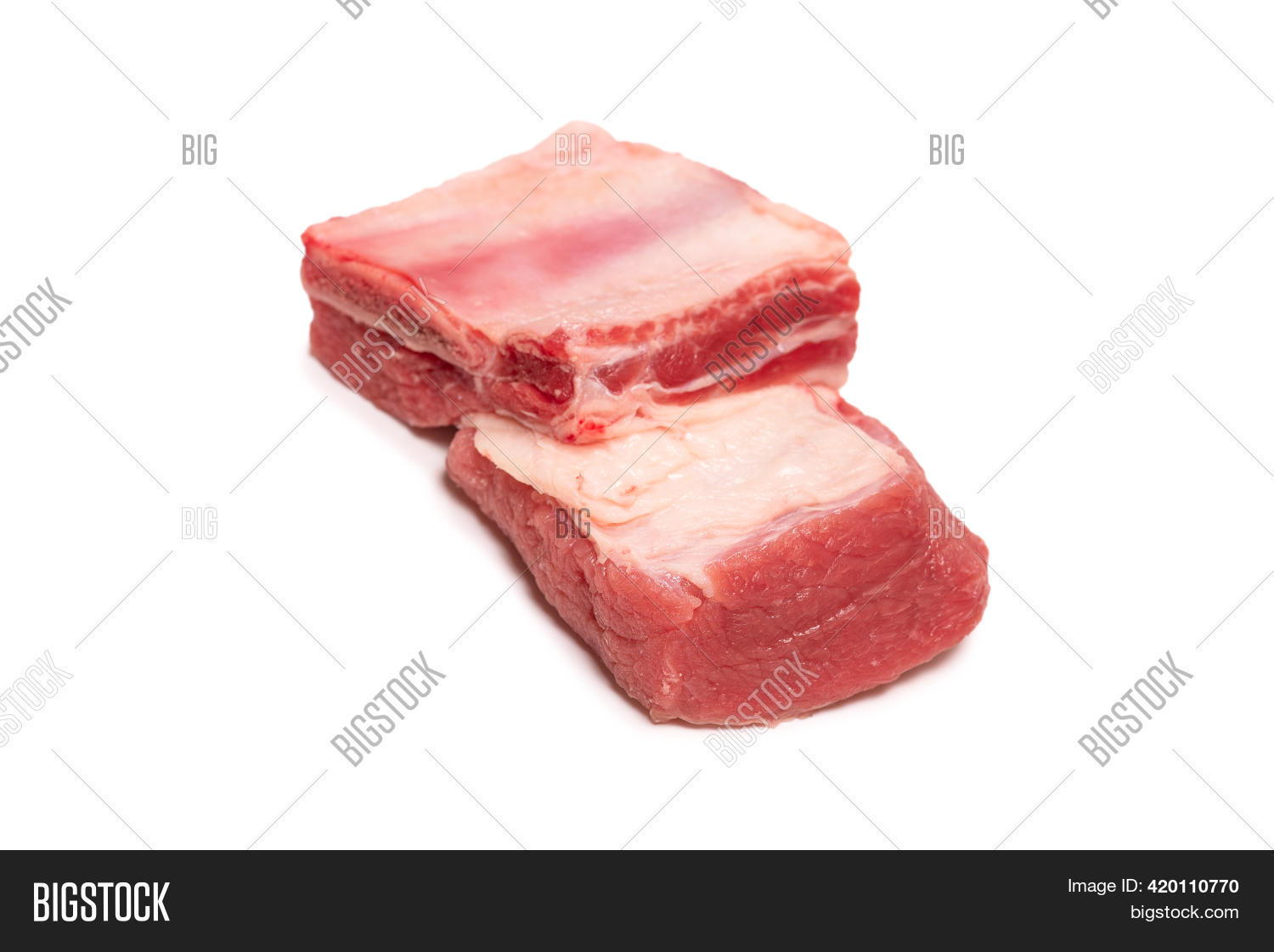 Raw Beef Ribs Isolated Image & Photo (Free Trial) | Bigstock