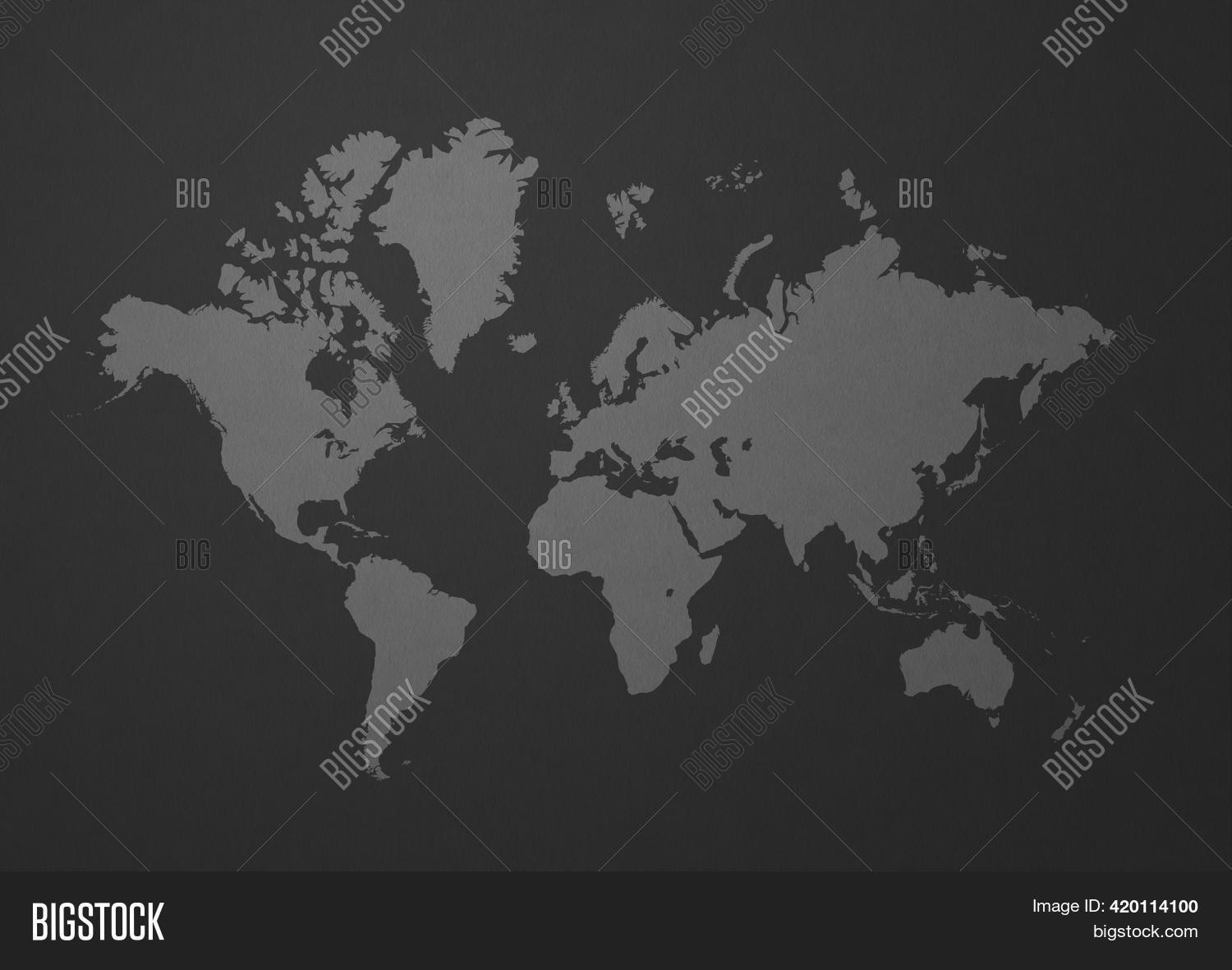 White World Map Image & Photo (Free Trial) | Bigstock