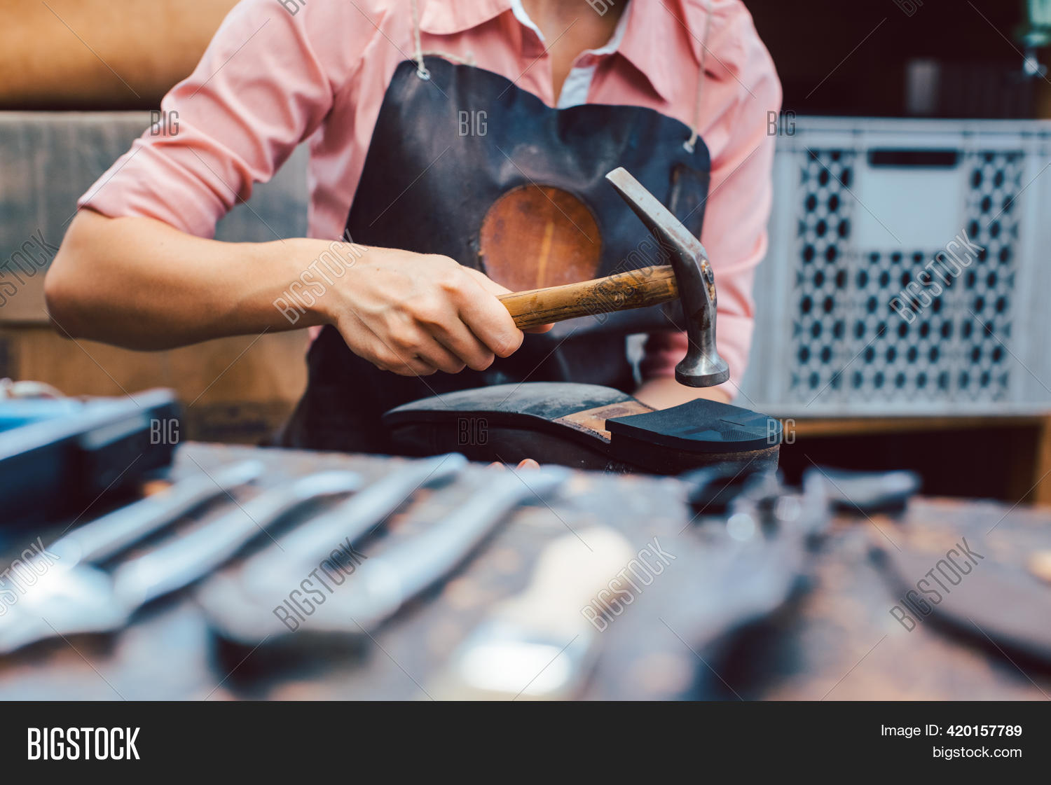 Close- Woman Shoemaker Image & Photo (Free Trial) | Bigstock