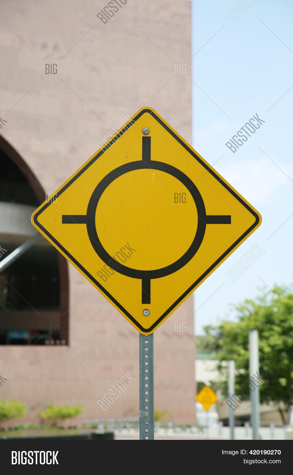 Roundabout Sign. Image & Photo (Free Trial) | Bigstock
