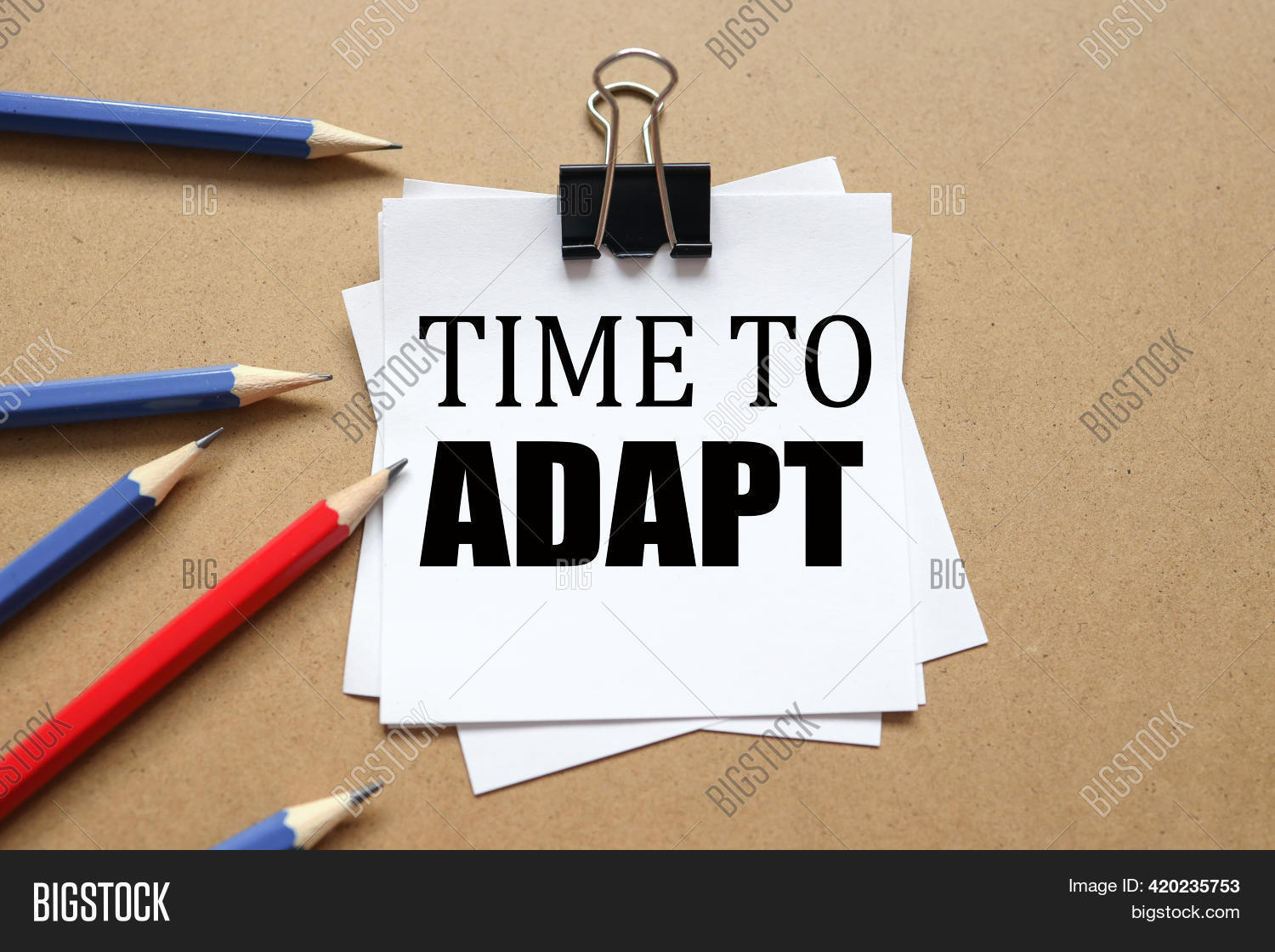 Time Adapt. Text On Image & Photo (Free Trial) | Bigstock