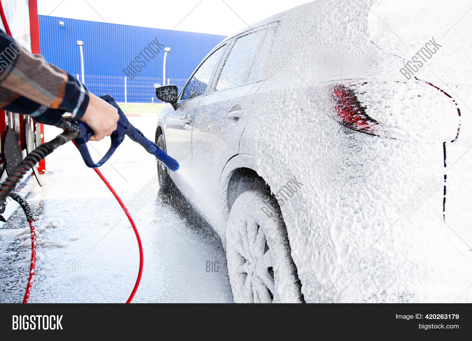 Man Washing His Car On Image & Photo (Free Trial) | Bigstock