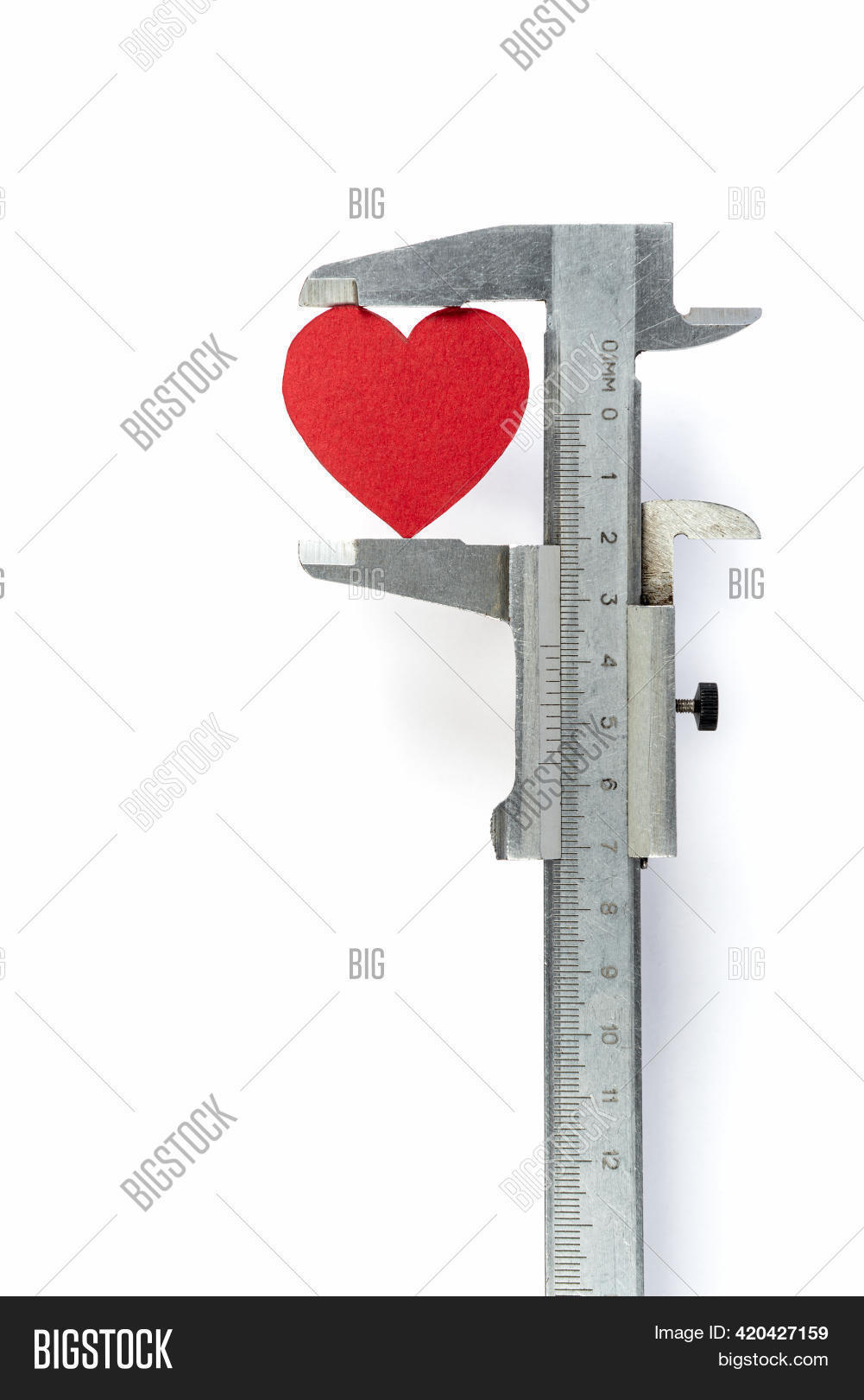 Caliper Measures Heart Image & Photo (Free Trial) | Bigstock