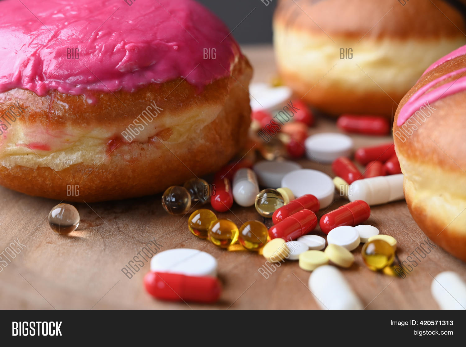 Close Donuts Pills. Image & Photo (Free Trial) | Bigstock