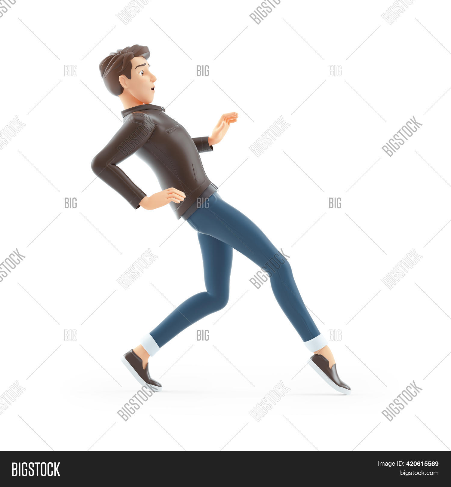 3d Cartoon Man Walking Image & Photo (Free Trial) | Bigstock