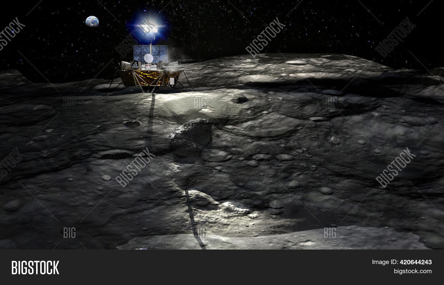 Lunar Rover On Moon Image & Photo (Free Trial) | Bigstock