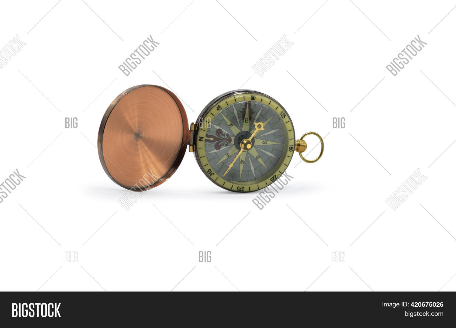 Round Compass Isolated Image & Photo (Free Trial) | Bigstock