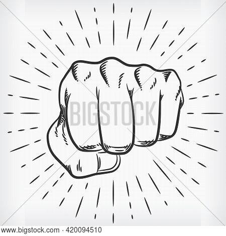 Sketch Hand Punching Vector & Photo (Free Trial) | Bigstock