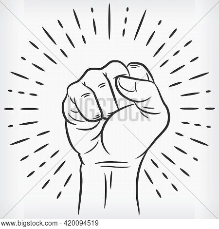 Sketch Raised Power Vector & Photo (Free Trial) | Bigstock