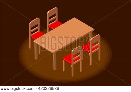 Isometric Dining Room Vector & Photo (Free Trial) | Bigstock