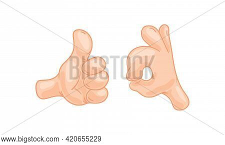 Cartoon Hands Showing Vector & Photo (Free Trial) | Bigstock