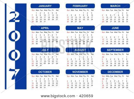 Imagen y foto Calendario 2007 (prueba gratis) | Bigstock