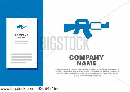 Blue M16a1 Rifle Icon Vector & Photo (Free Trial) | Bigstock