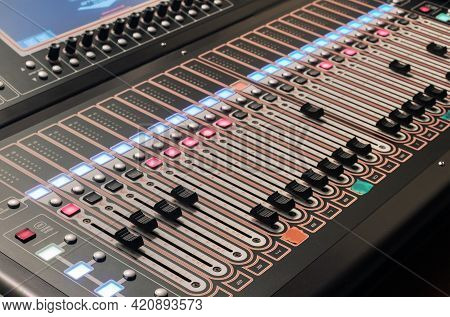 Detail Of A Professional Stage Lighting Control Console - Stock Image ...