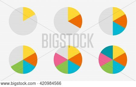 Pie Chart 6 Slice, Vector & Photo (Free Trial) | Bigstock