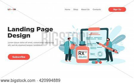 Rx Prescription Flat Vector & Photo (Free Trial) | Bigstock