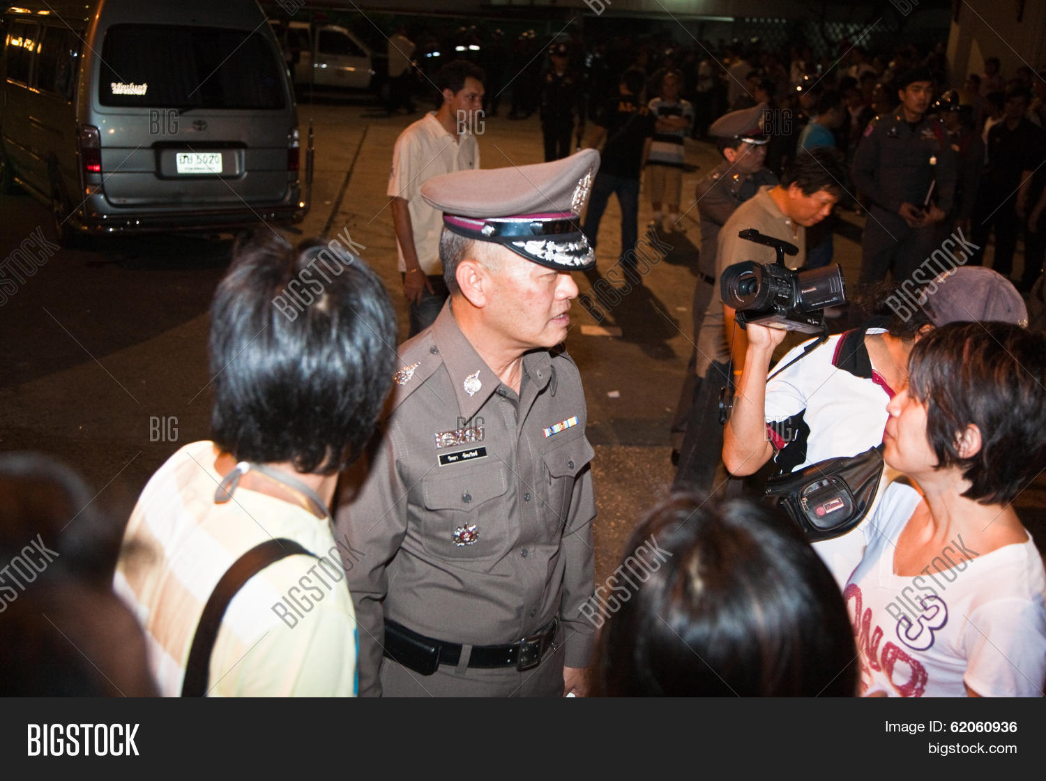 Police Tries Calm Down Image & Photo (Free Trial) | Bigstock