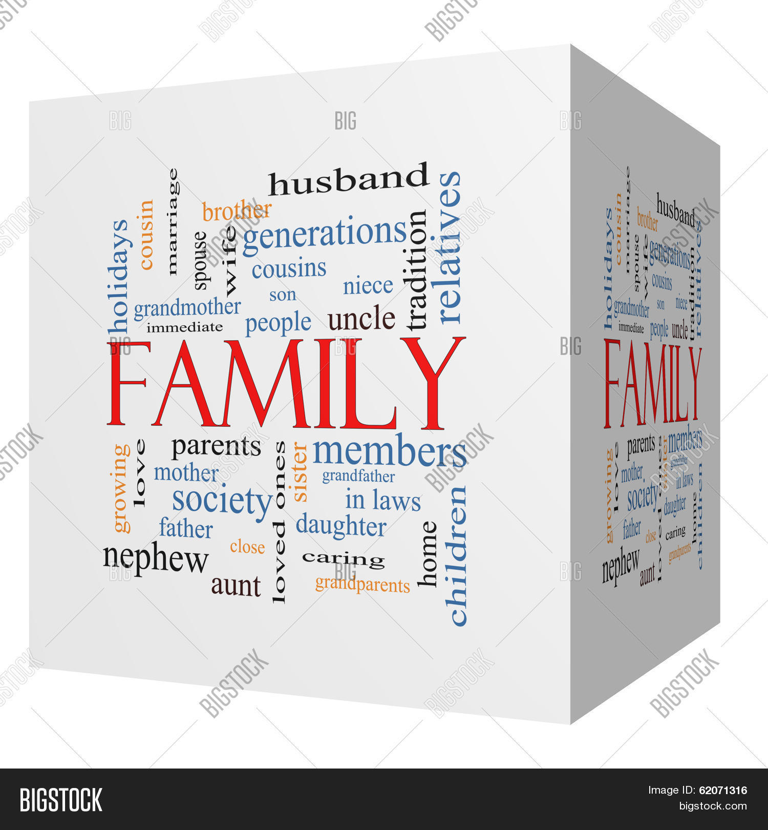 Family 3D Cube Word Image & Photo (Free Trial) | Bigstock