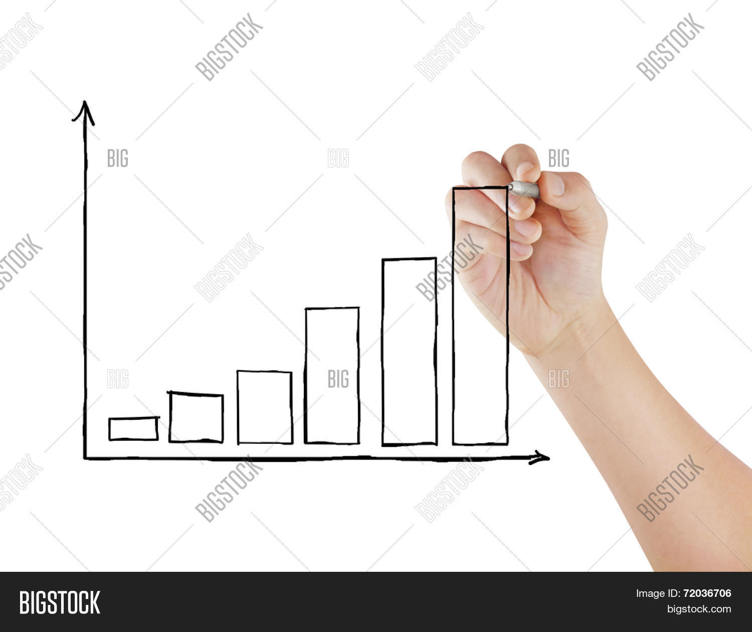 Man Drawing Graph On Image & Photo (Free Trial) | Bigstock