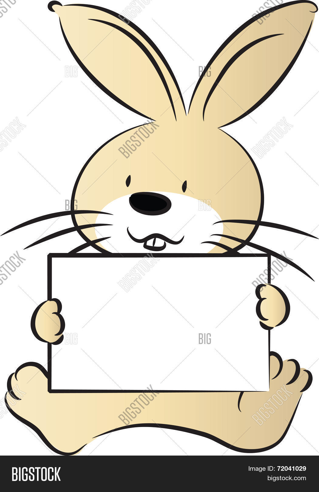 Rabbit Holding Blank Vector & Photo (Free Trial) | Bigstock