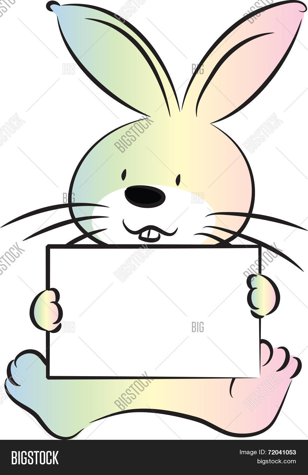 Rabbit Holding Blank Vector & Photo (Free Trial) | Bigstock