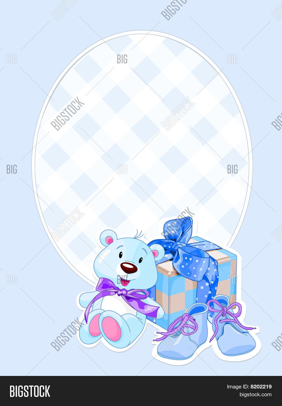 Baby Boy Arrival Card Vector & Photo (Free Trial) | Bigstock