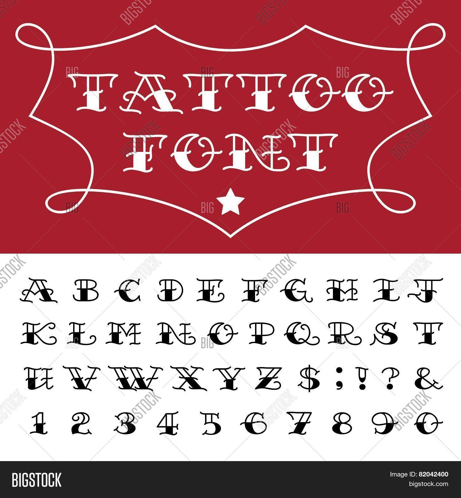Alphabet - Tattoo Vector & Photo (Free Trial) | Bigstock