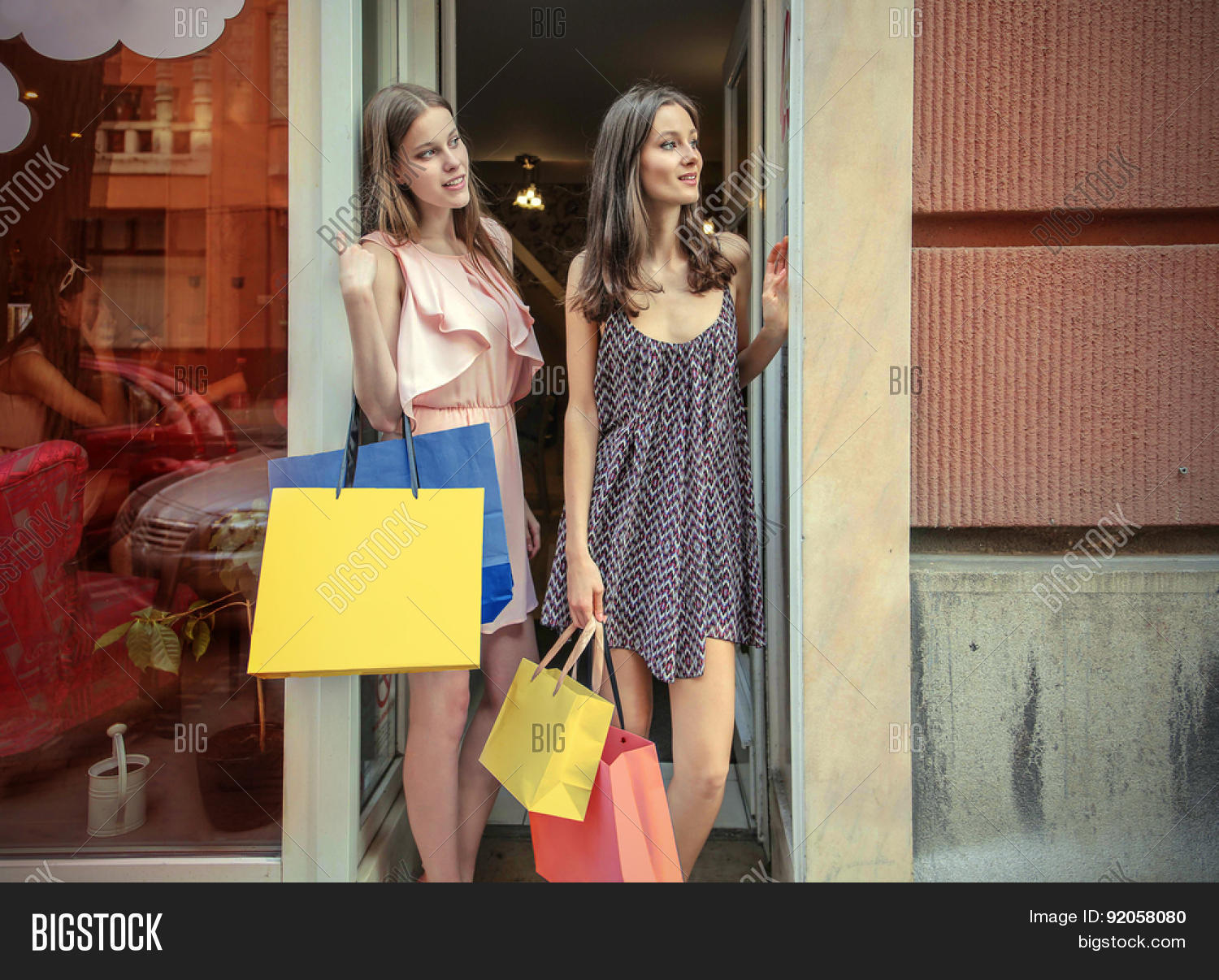 Two Girls Standing Image & Photo (Free Trial) | Bigstock