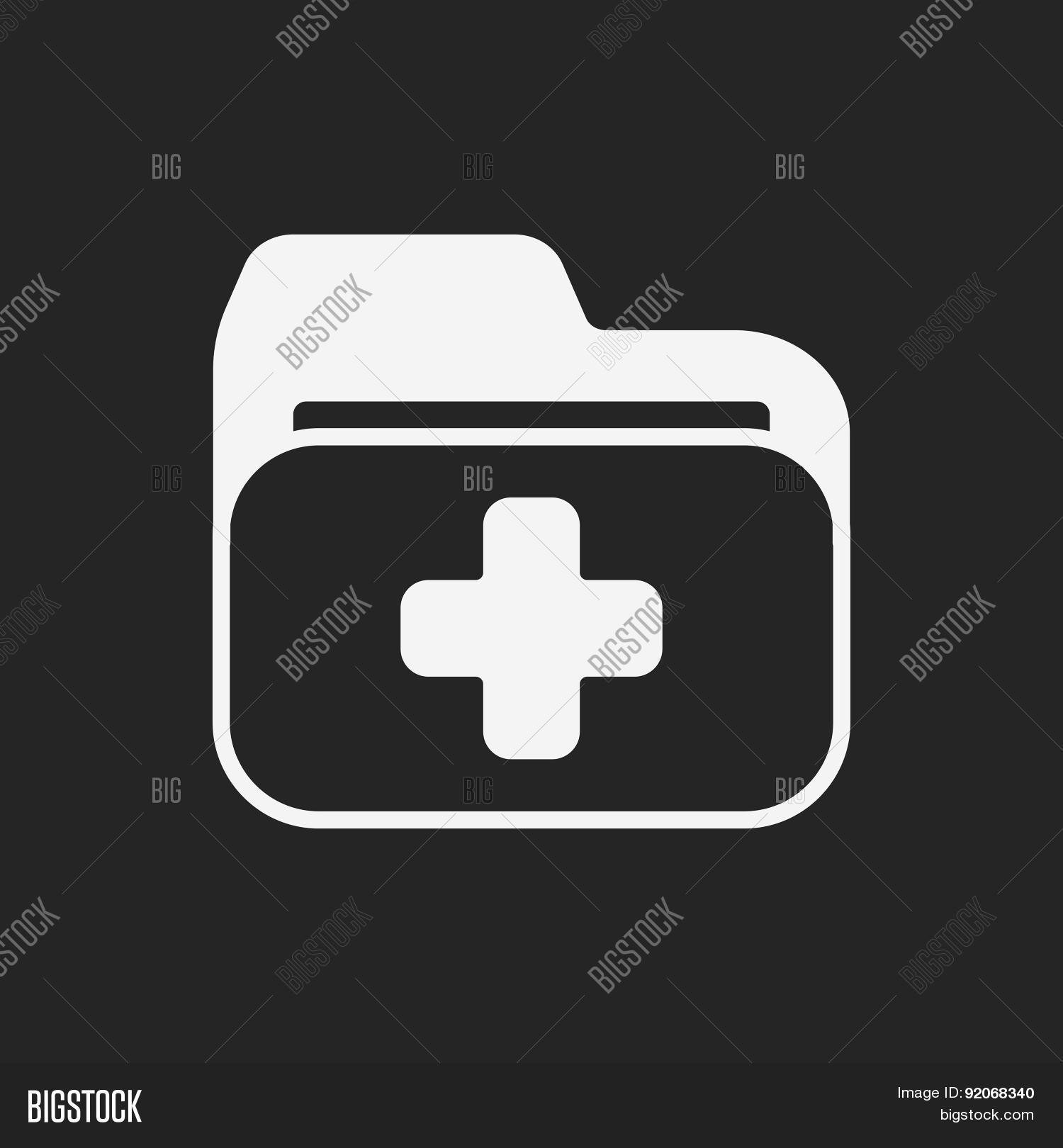 Medical File Icon Vector & Photo (Free Trial) | Bigstock