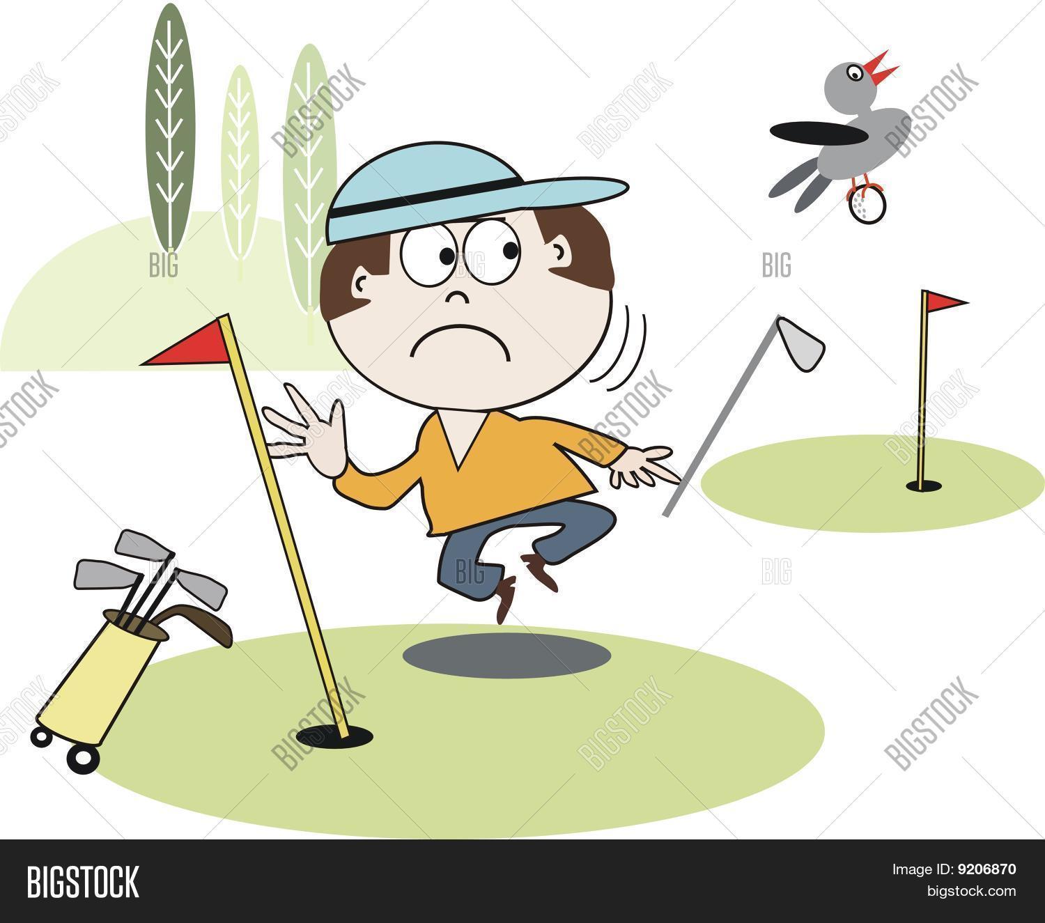 Funny Golfer Cartoon Vector & Photo (Free Trial) | Bigstock