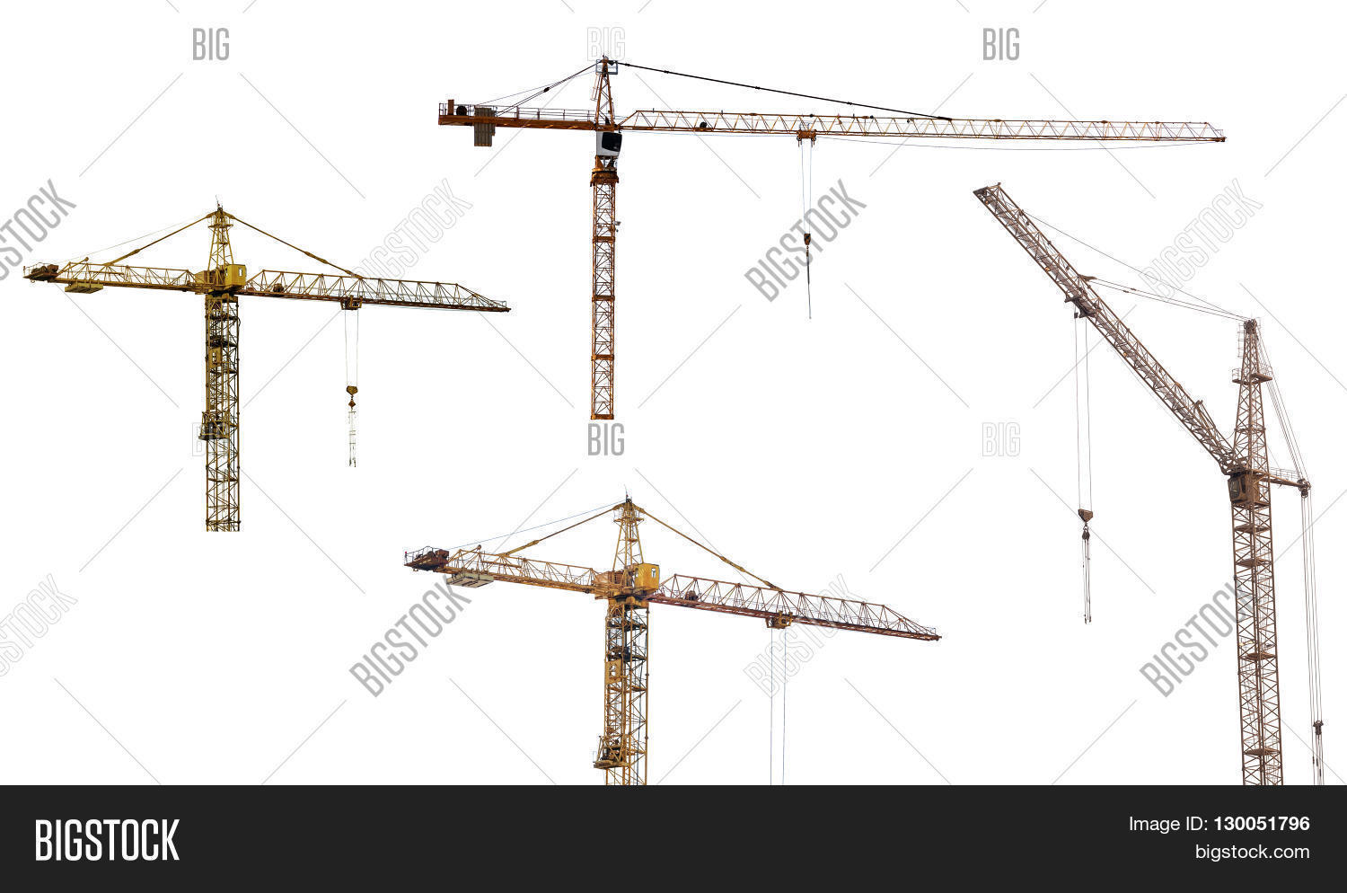 Set Hoisting Cranes Image & Photo (Free Trial) | Bigstock
