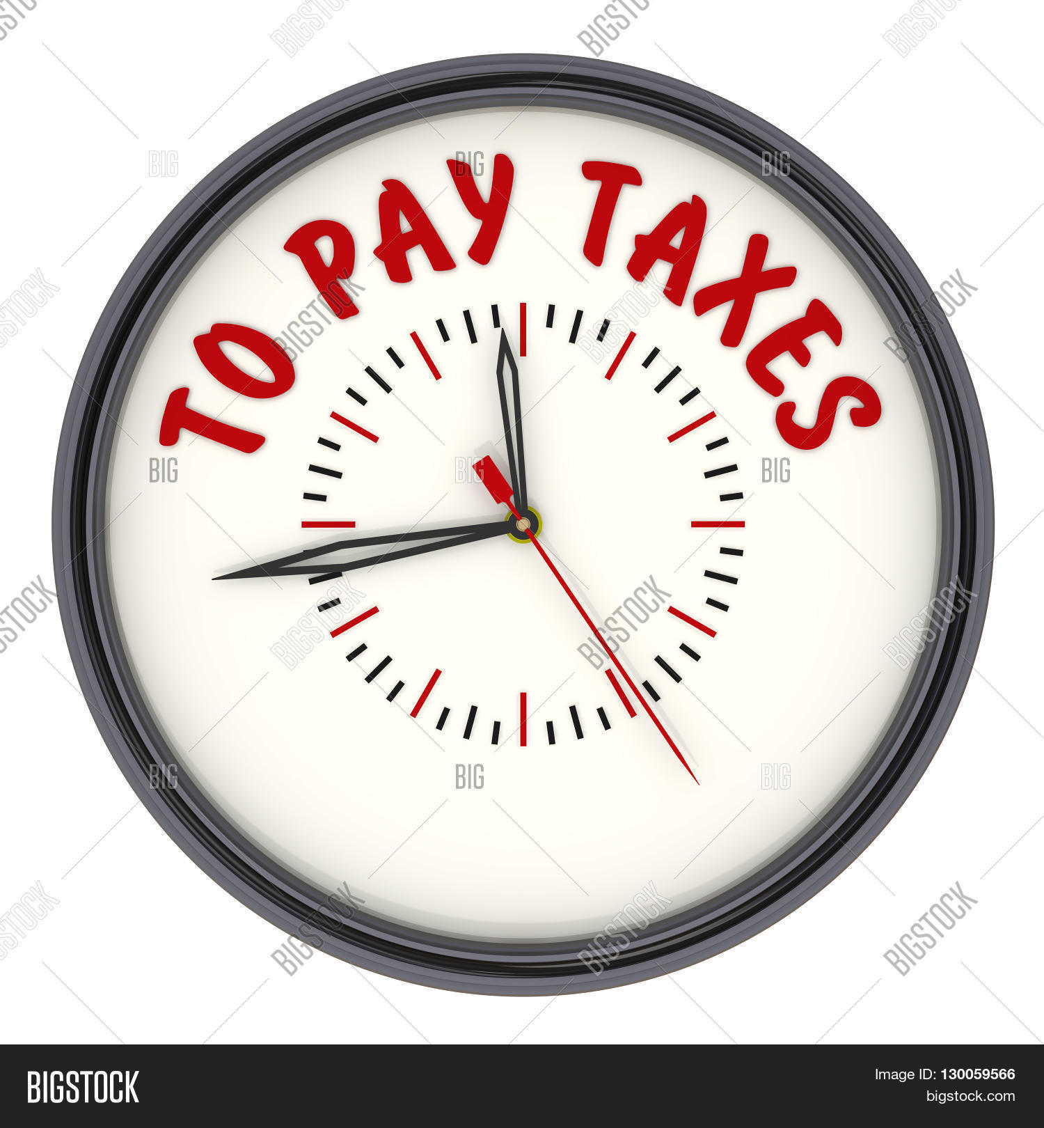 Imagen y foto Time Pay Taxes. (prueba gratis) | Bigstock