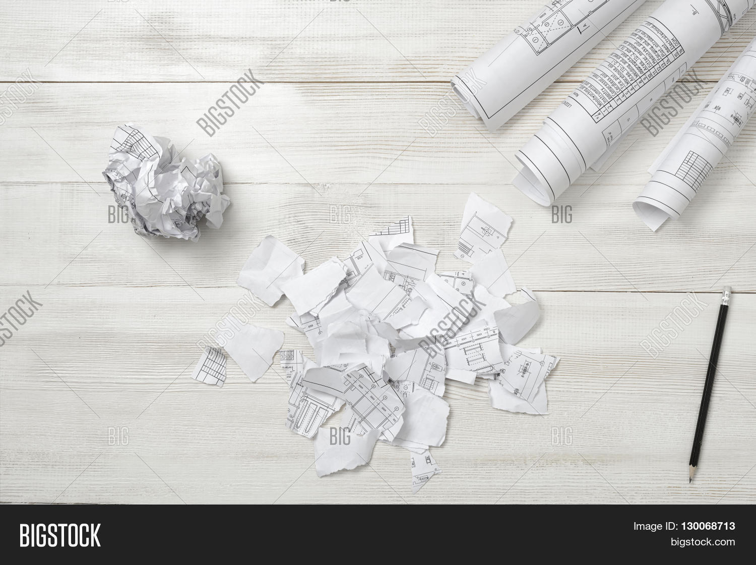 Architect Drawing Torn Image & Photo (Free Trial) | Bigstock