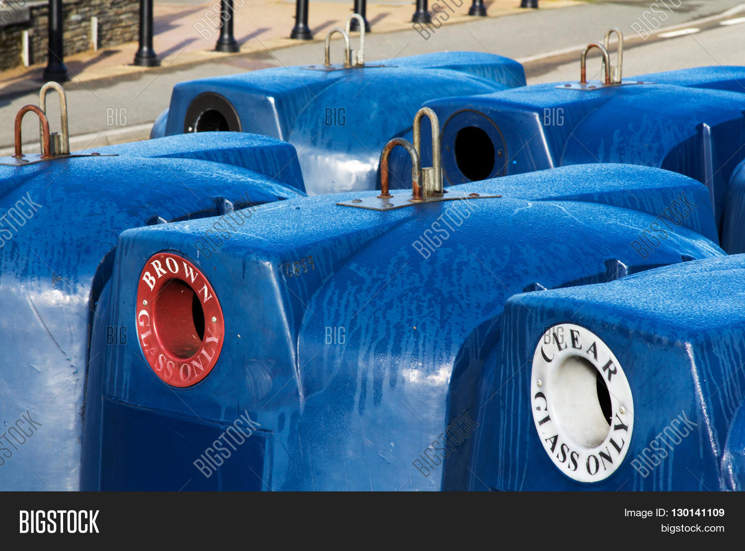 Blue Recycling Bins Image & Photo (Free Trial) | Bigstock