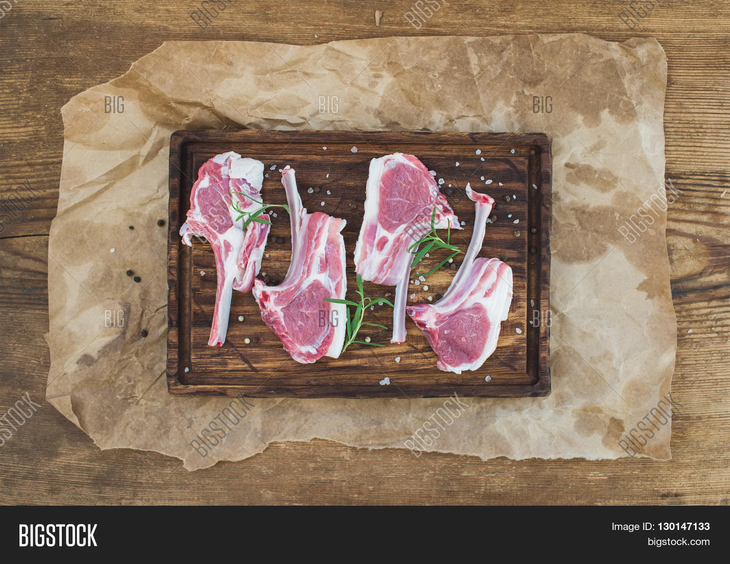Raw Lamb Chops. Rack Image & Photo (Free Trial) | Bigstock