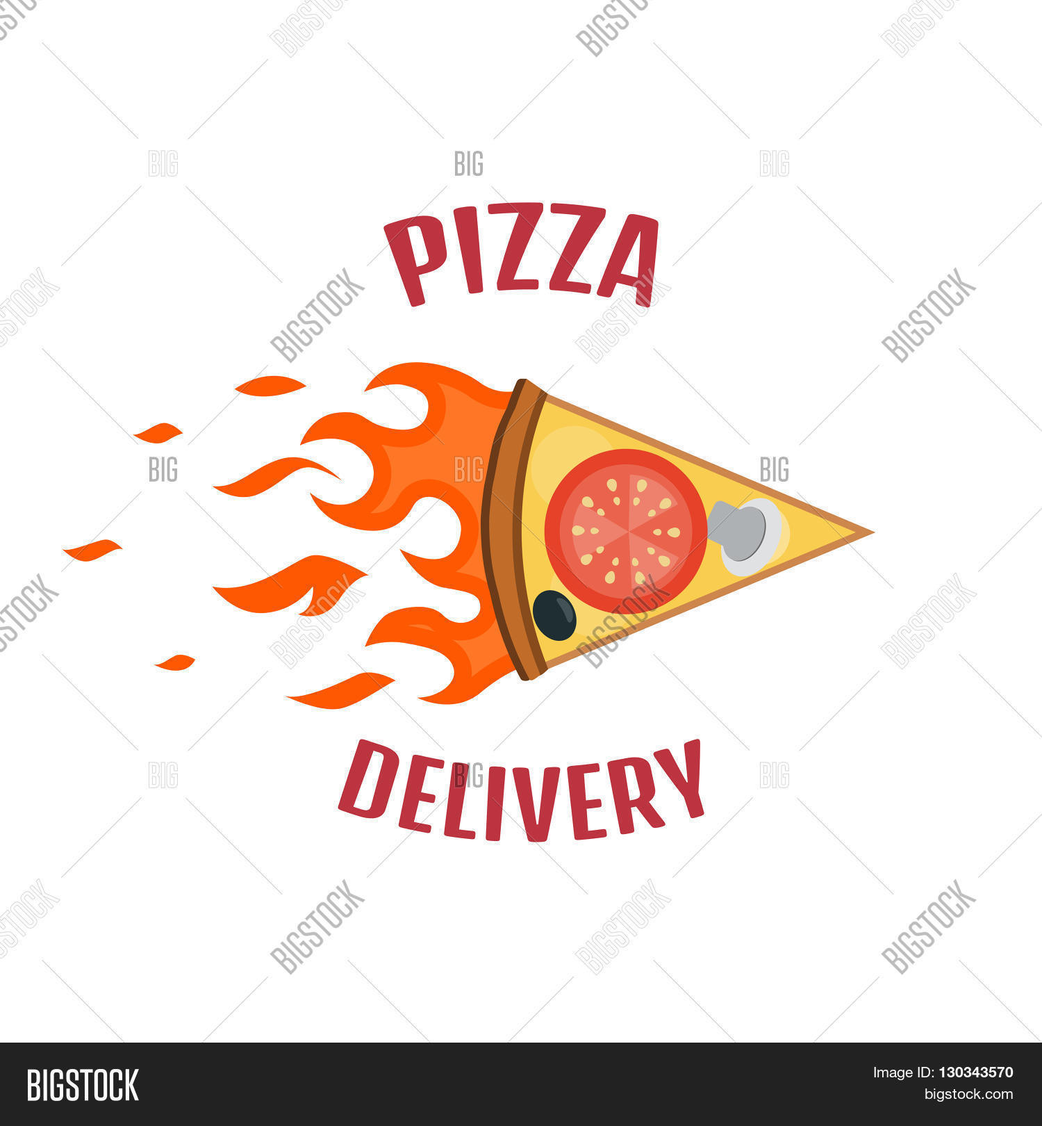 Pizza Delivery Logo. Vector & Photo (Free Trial) | Bigstock