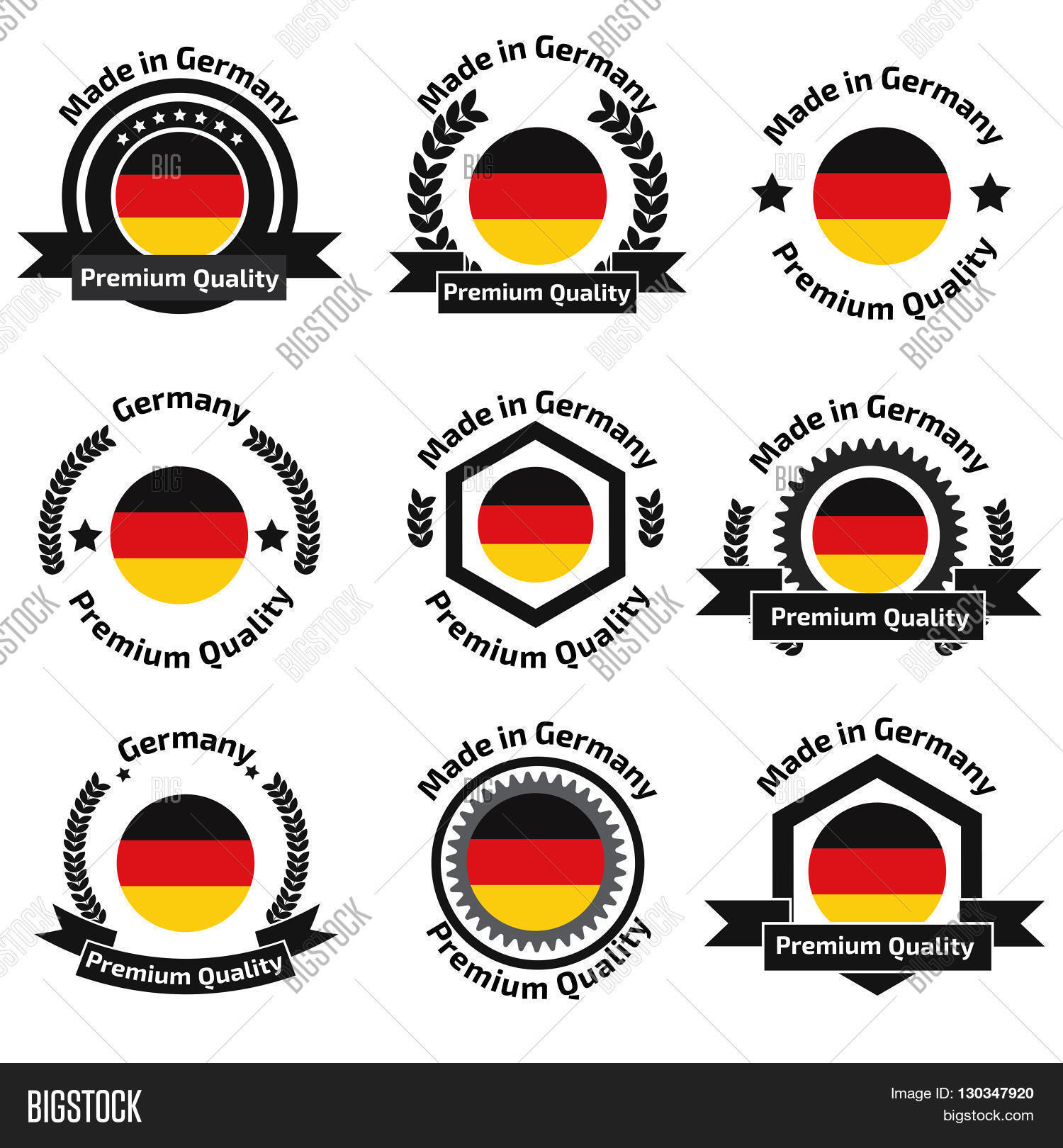Made Germany Labels Vector & Photo (Free Trial) | Bigstock