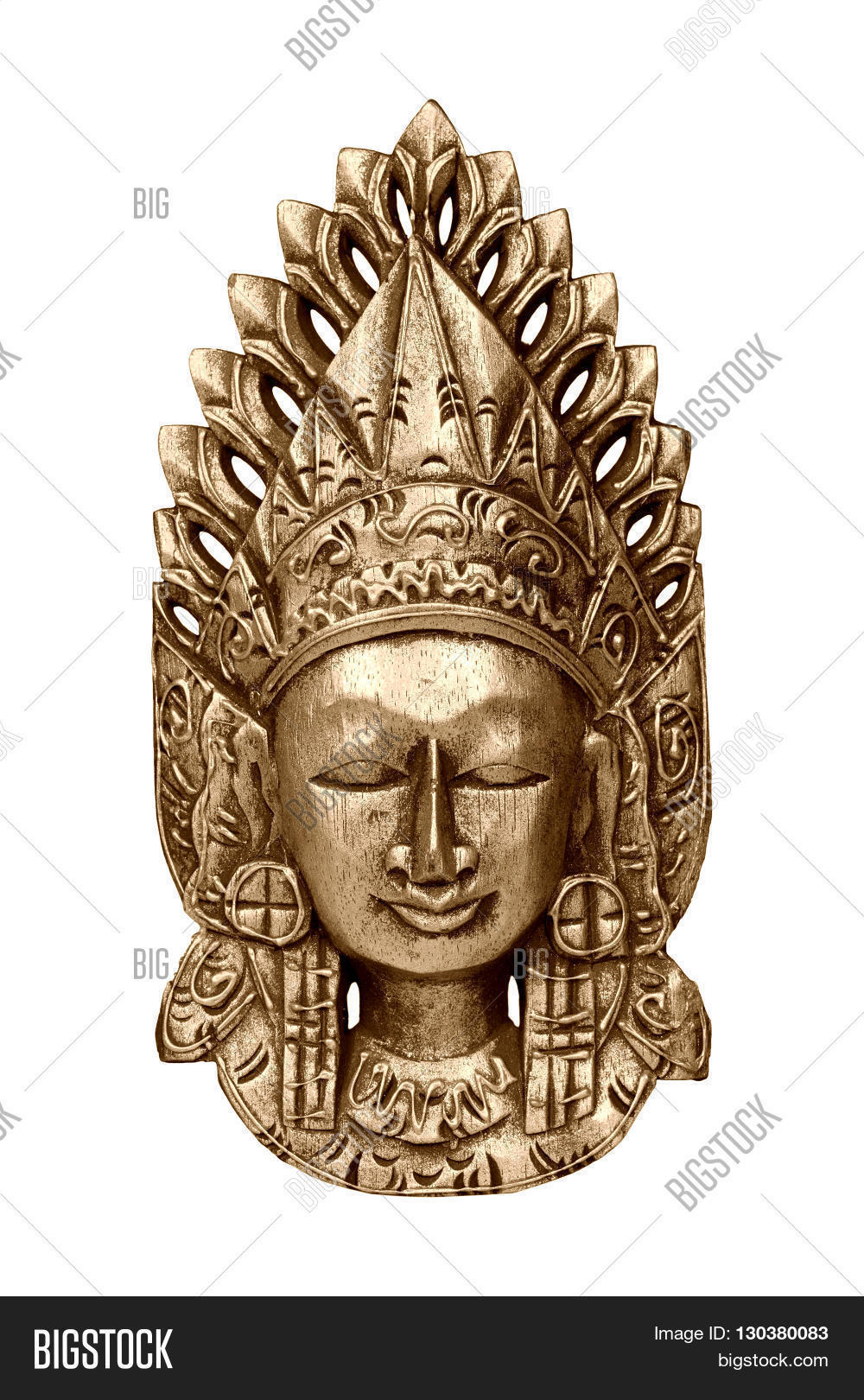 Gold Wooden Mask God Image & Photo (Free Trial) | Bigstock
