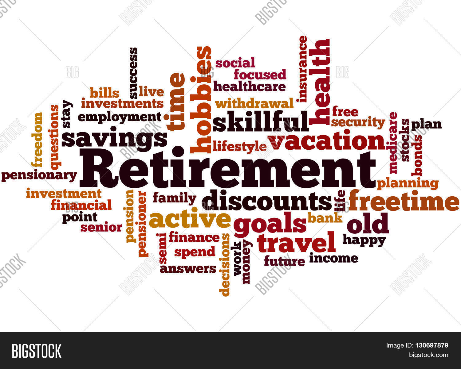 Retirement, Word Cloud Image & Photo (Free Trial) | Bigstock