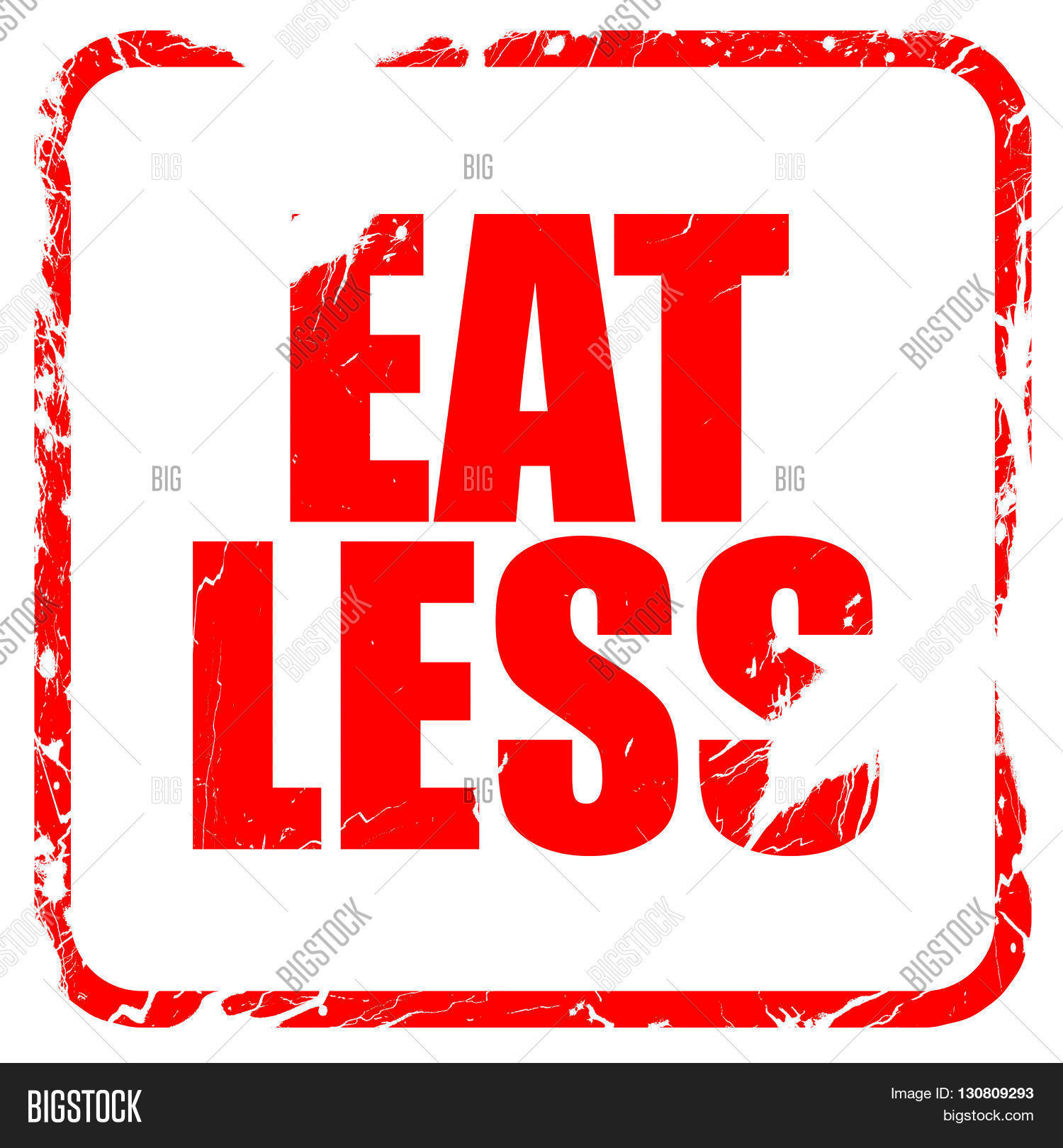 Eat Less, Red Rubber Image & Photo (Free Trial) | Bigstock