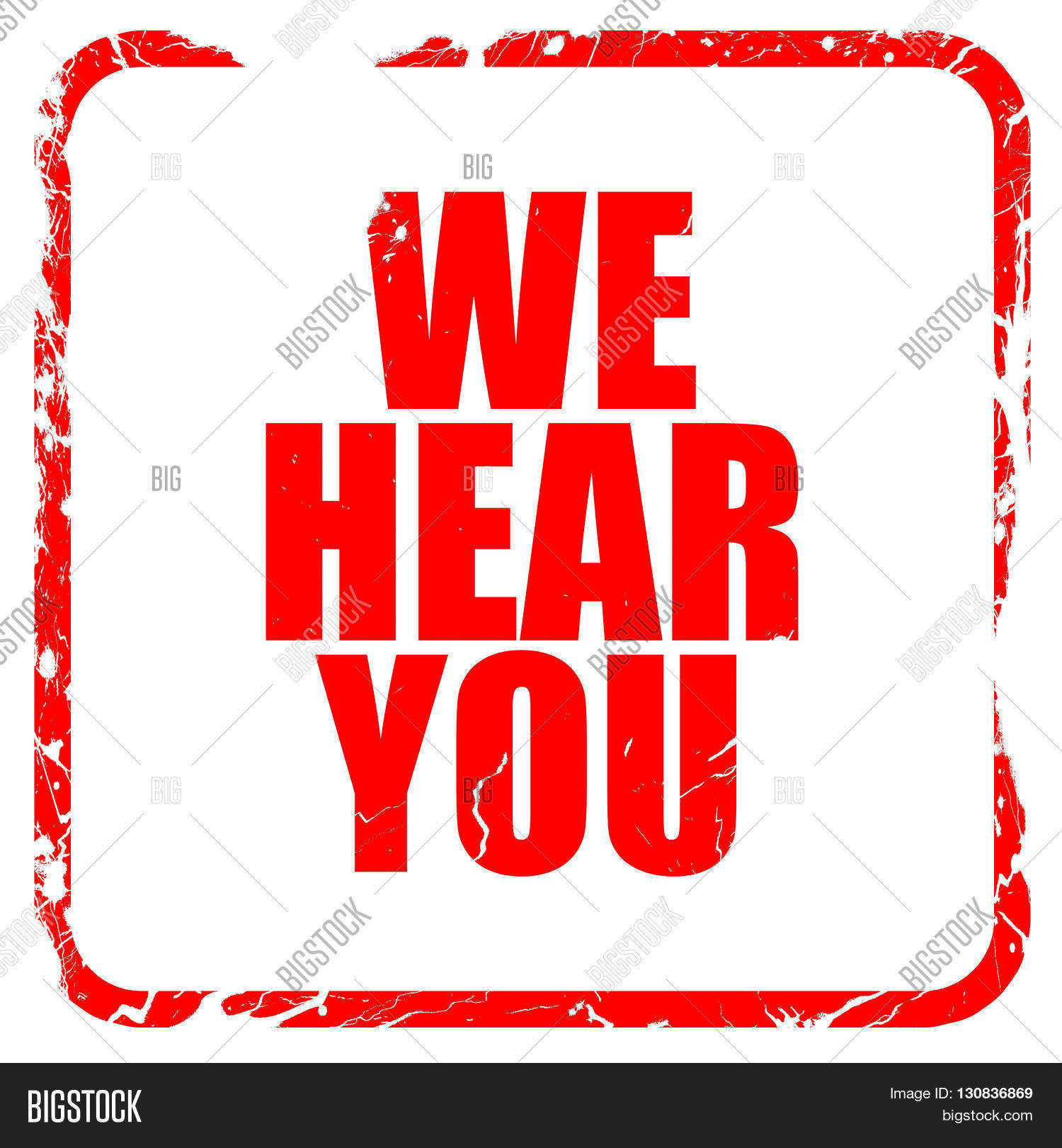 We Hear You, Red Image & Photo (Free Trial) | Bigstock